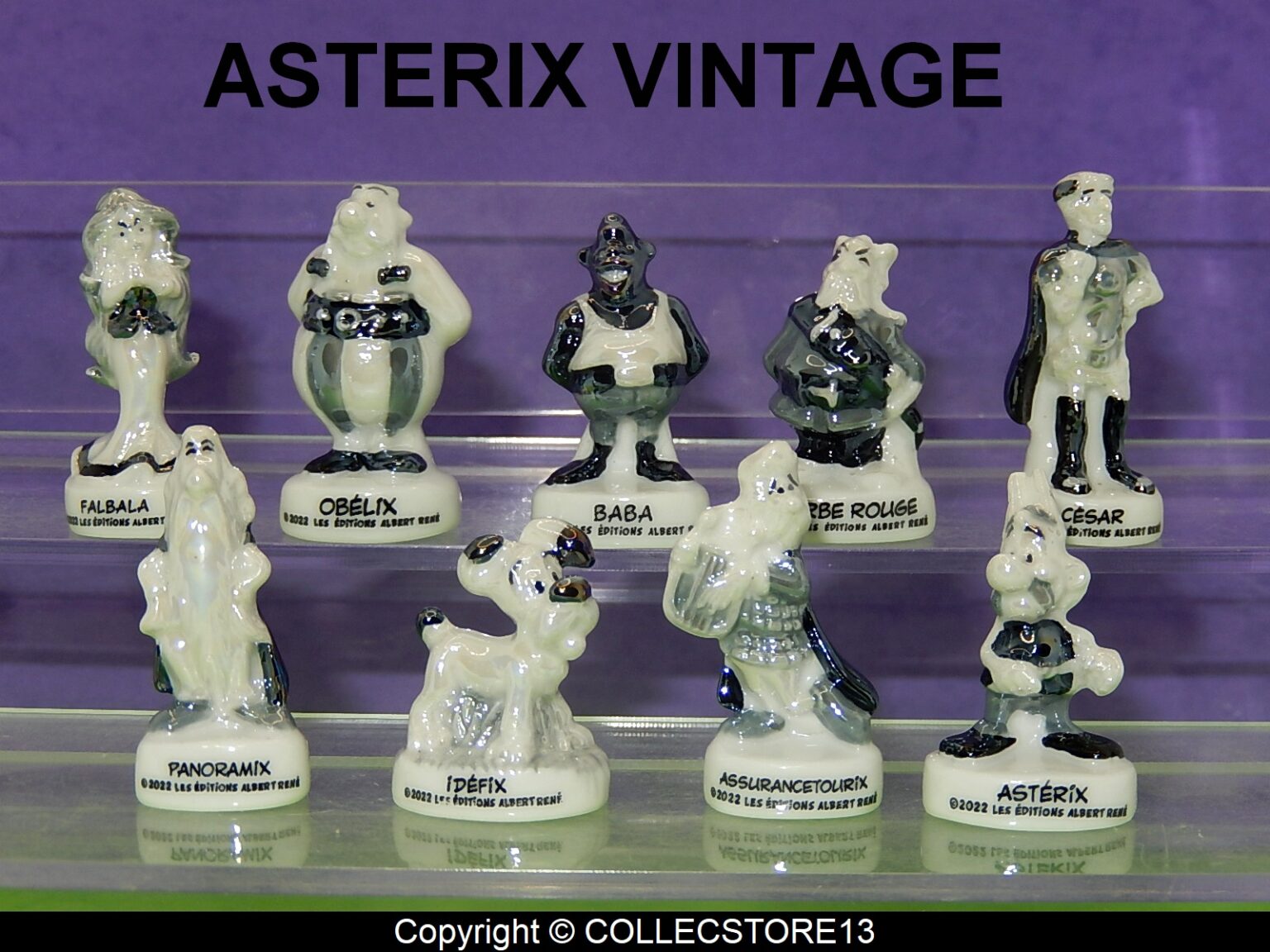 SERIE COMPLETE DE FEVES ASTERIX VINTAGE IRISE MARQUAGE 2022 SUR LE ...