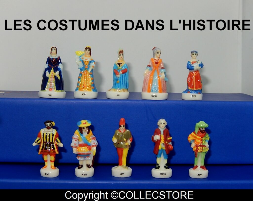 SERIE COMPLETE DE FEVES LES COSTUMES DANS L'HISTOIRE - Fèves de ...