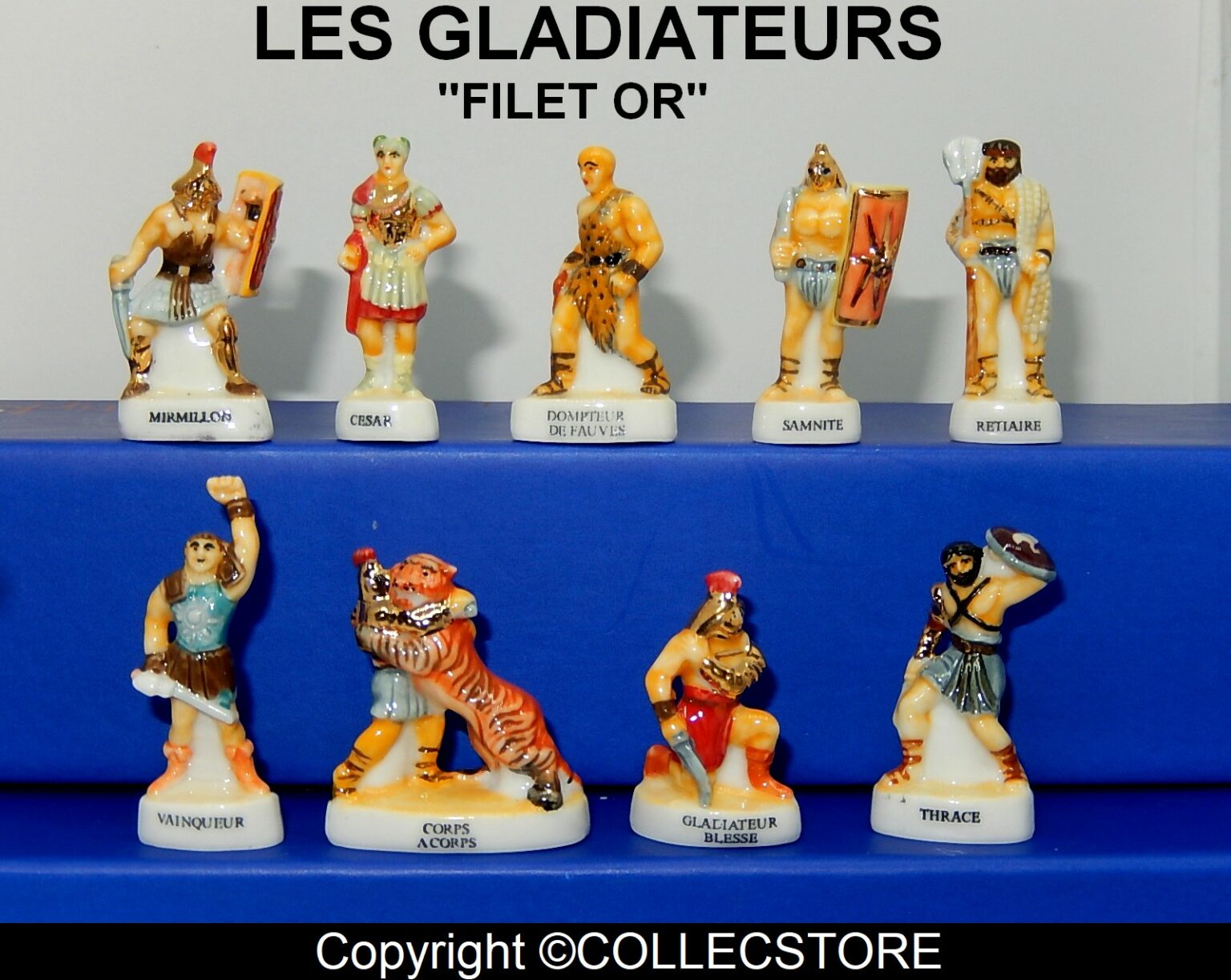 SERIE COMPLETE DE FEVES LES GLADIATEURS FILET OR - Fèves de collection - CollectStore