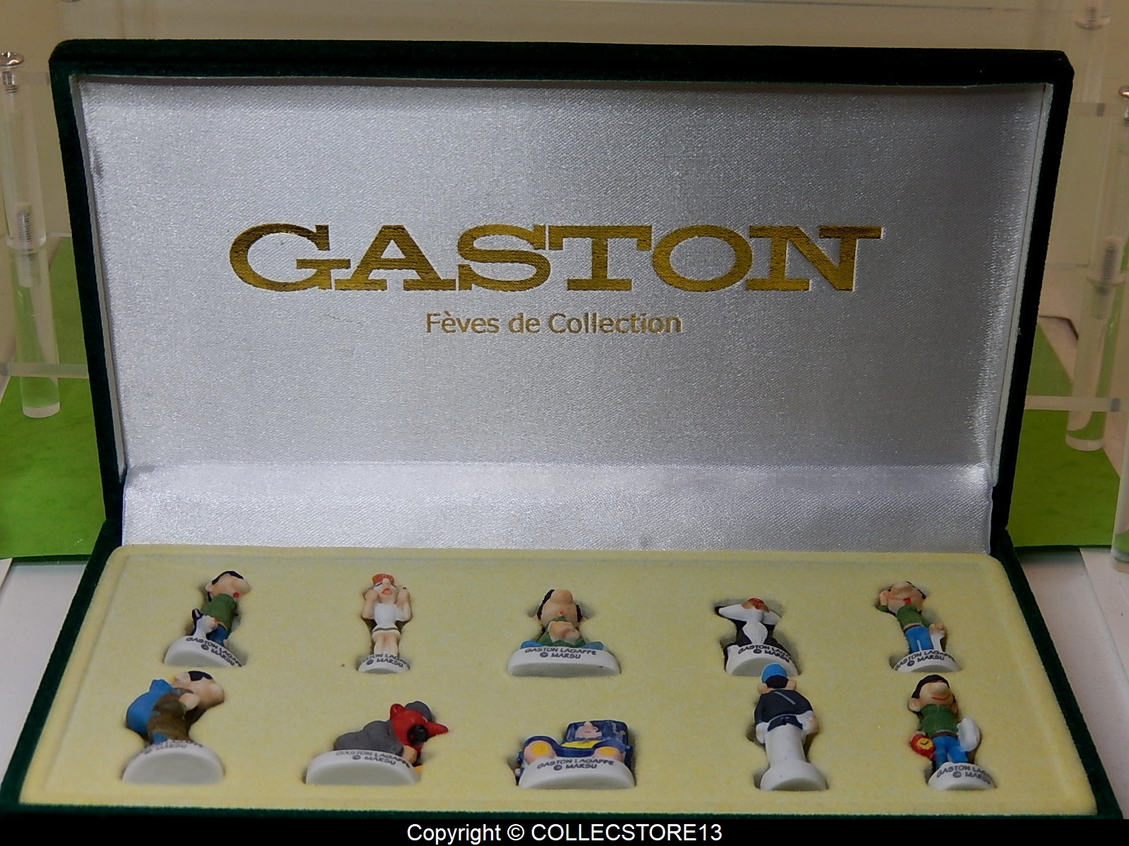 SERIE COMPLETE DE FEVES NEUVES EN COFFRET VELOURS GASTON LAGAFFE ...
