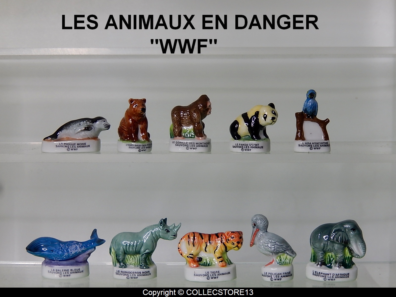 SERIE COMPLETE DE FEVES LES ANIMAUX EN DANGER - WWF - Fèves de ...