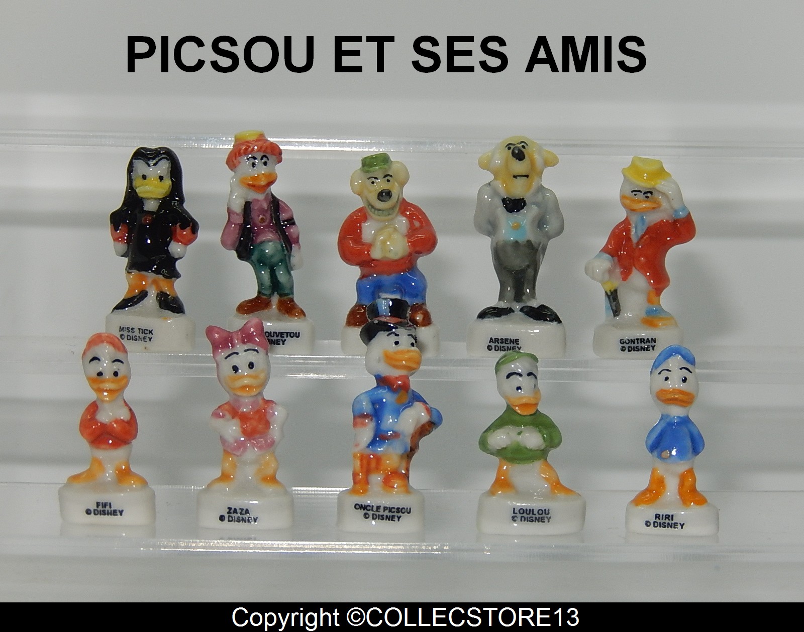 SERIE COMPLETE DE FEVES PICSOU ET SES AMIS BRILLANT- DISNEY - Fèves de ...